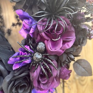 Gothic Raven & Spiders Halloween Wreath Halloween Wreath Front Door ...