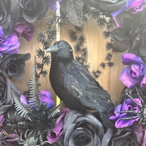 Gothic Raven & Spiders Halloween Wreath Halloween Wreath Front Door ...