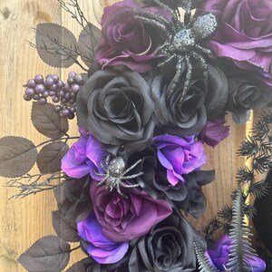 Gothic Raven & Spiders Halloween Wreath Halloween Wreath Front Door ...