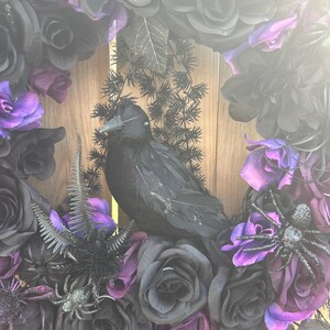 Gothic Raven & Spiders Halloween Wreath Halloween Wreath Front Door ...