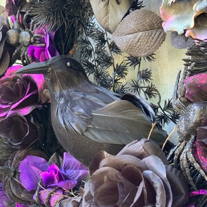 Gothic Raven & Spiders Halloween Wreath Halloween Wreath Front - Etsy