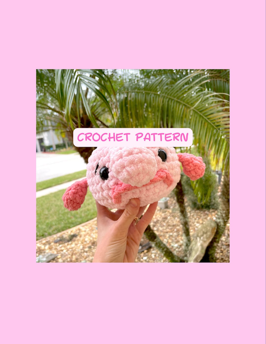 No Sew Blobfish Crochet Pattern - Etsy