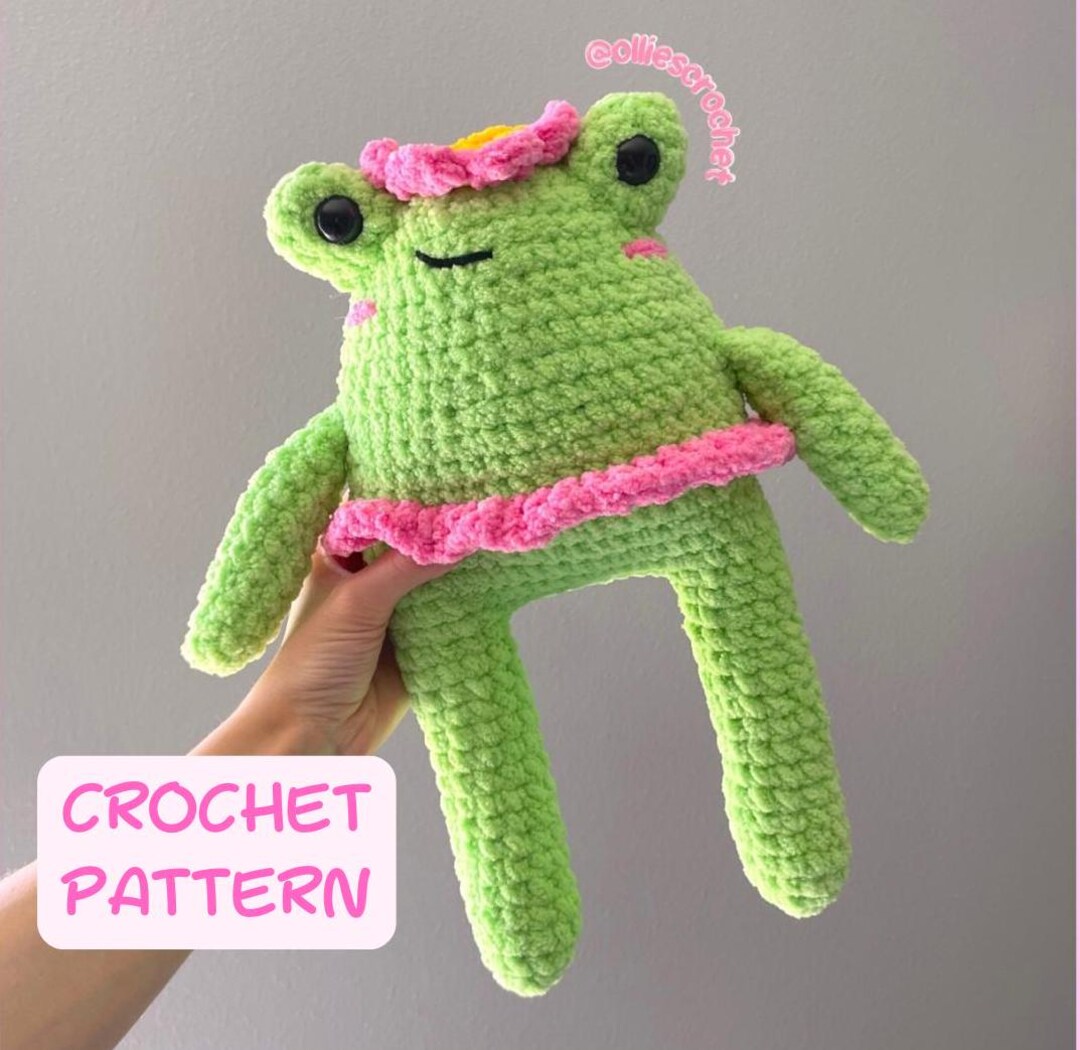 Lyla the Spring Froggy Crochet Pattern, Crochet Pattern, Cute Birthday ...