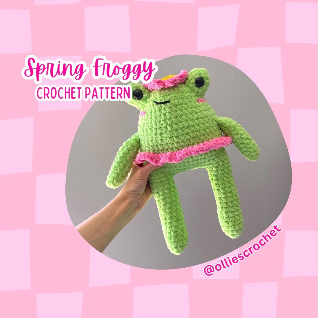 Lyla the Spring Froggy Crochet Pattern, Crochet Pattern, Cute Birthday ...