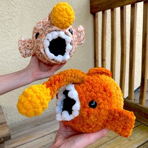Angler Fish Crochet Pattern, Low Sew Amigurumi Instructions, Crochet ...