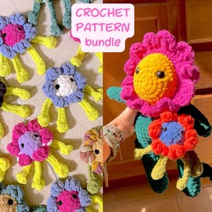 Blooming Olivia Pattern Pack, Crochet Flower Pattern, Easy Crochet ...