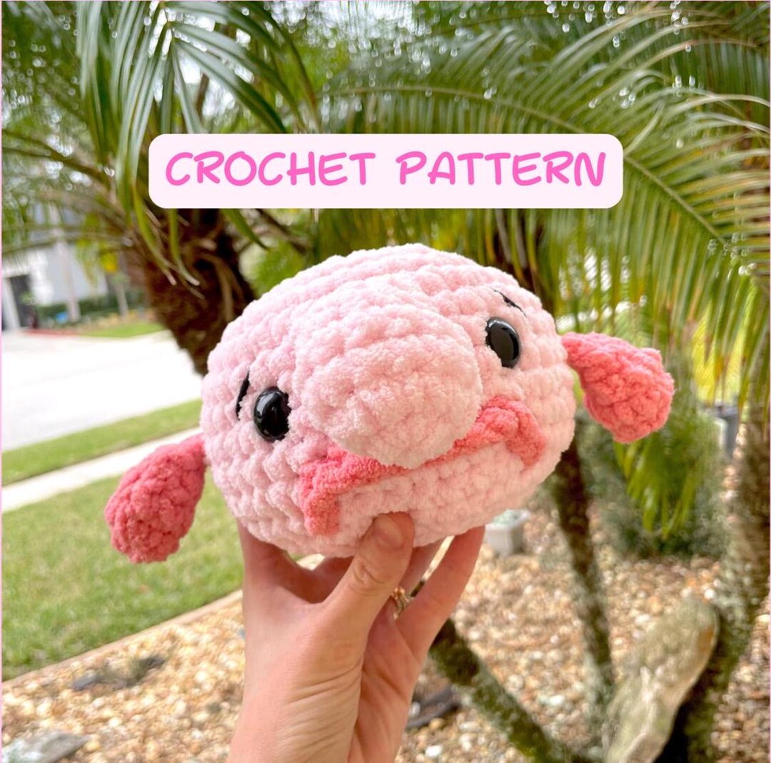 No Sew Blobfish Crochet Pattern, Valentine’s Day Gift Idea, Cute ...