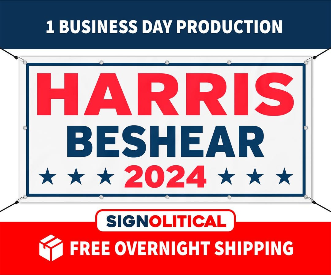 Kamala Harris VP Andy Beshear 2024 President Vinyl Banner Sign Free ...