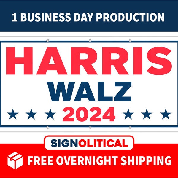 Harris Walz 2024 Vinyl Banner - Etsy