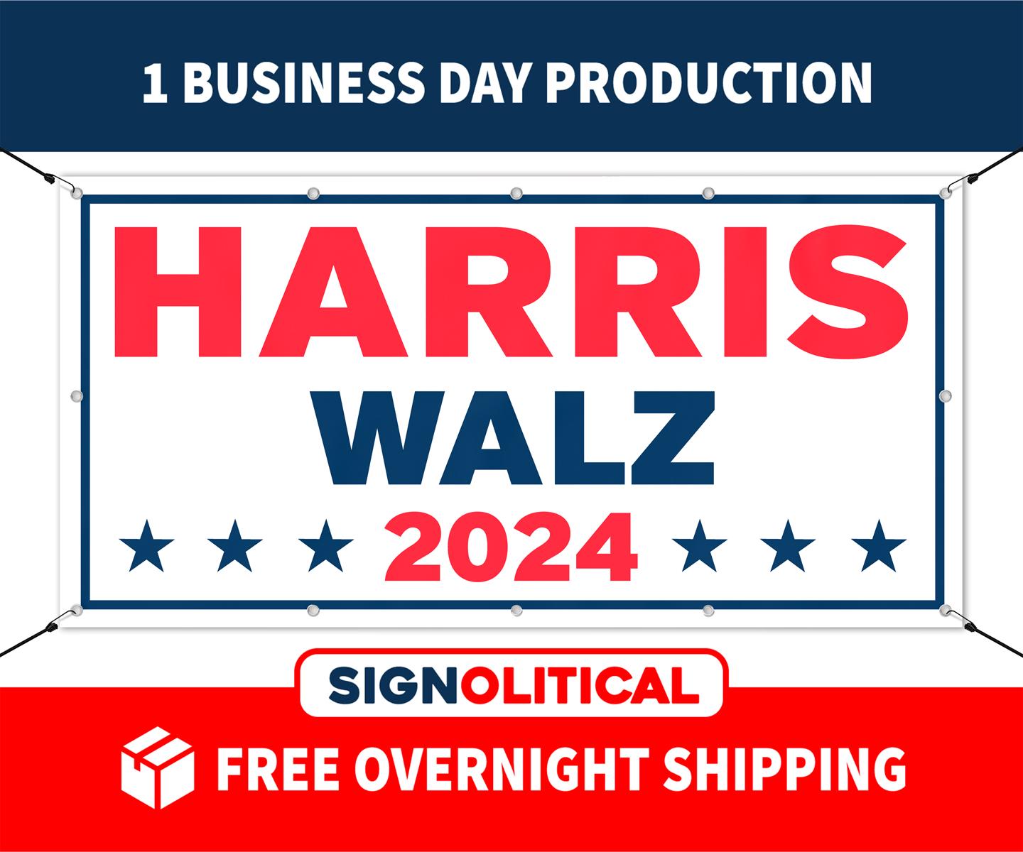 Kamala Harris VP Tim Walz 2024 President - Vinyl Banner - Sign - Free Overnight Shipping - Etsy