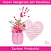 Flower Handprint Art / Valentine Flower Handprint Art Printable / Mason ...