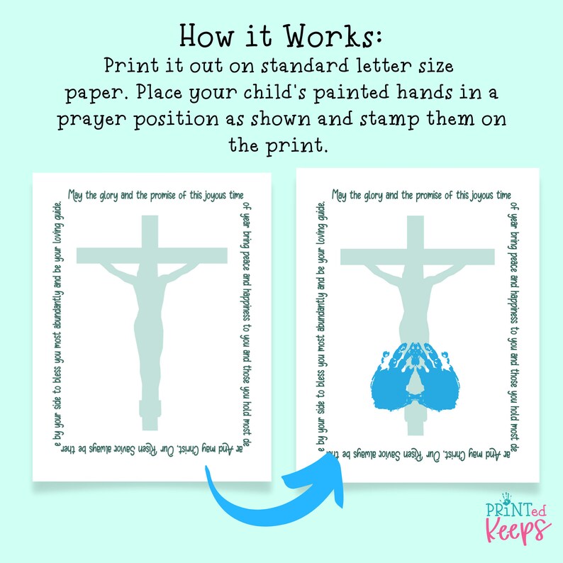 Easter Hand Print Craft / Praying Hands Printable Craft for Kids ...