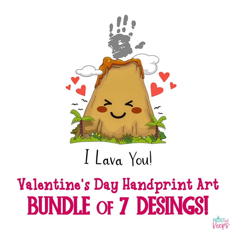 Valentine's Day Handprint Art Bundle / Valentine's Crafts / I Llama You ...