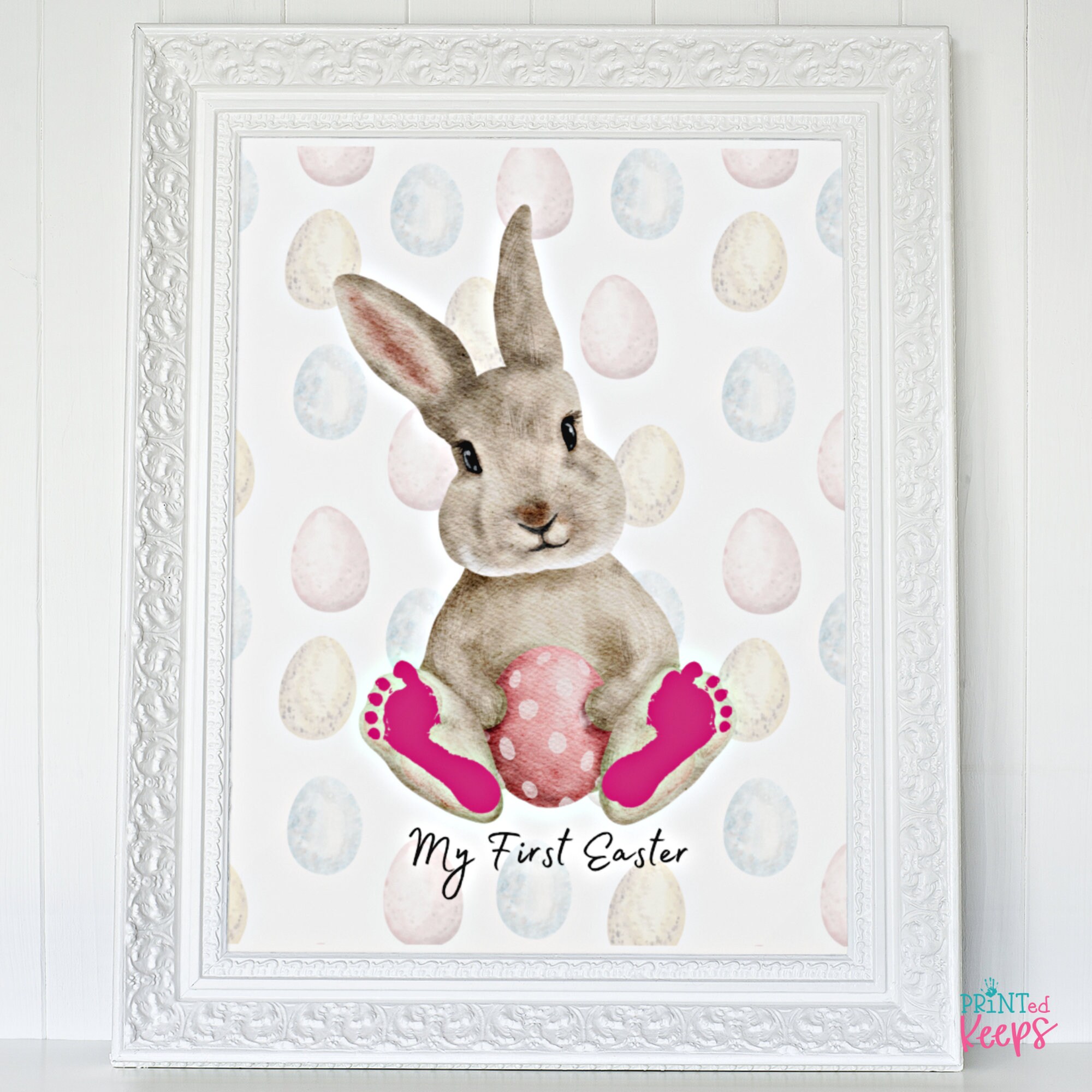 First Easter Bunny Footprint Art Craft / My First Easter Art / Easter ...