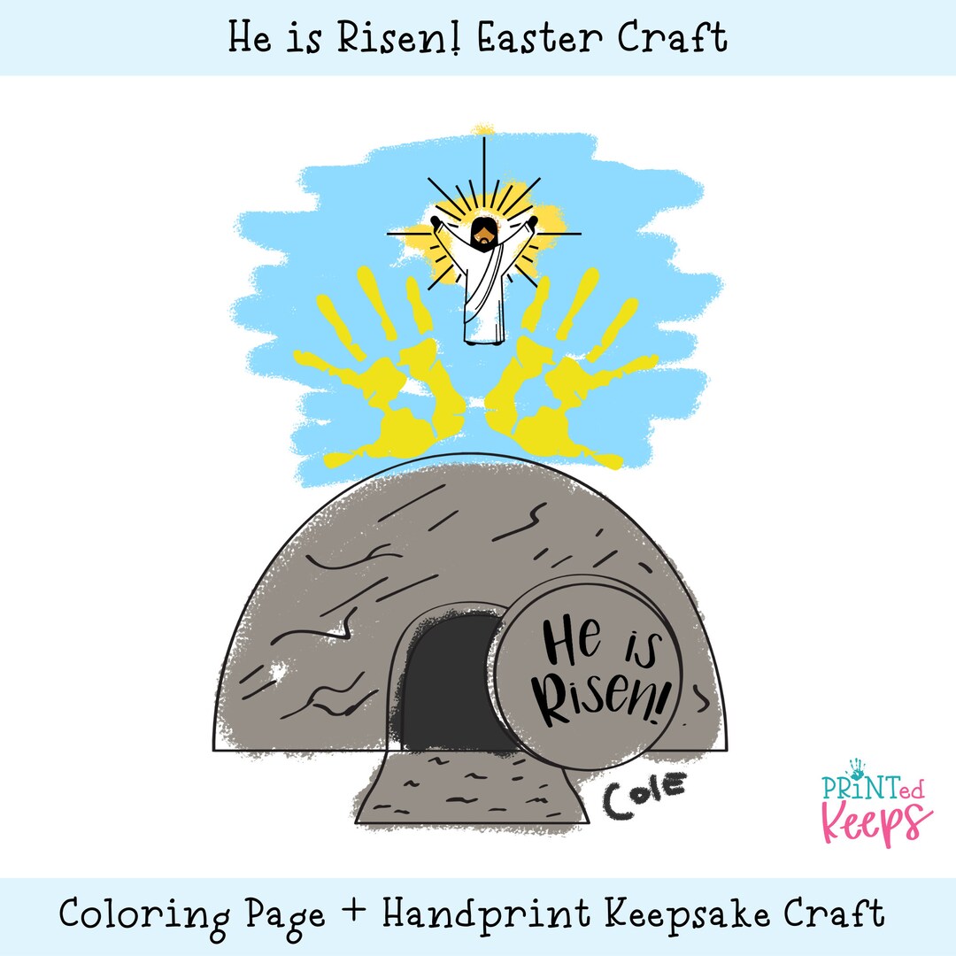 He is Risen Easter Craft / Easter Handprint Craft / Christian Easter ...