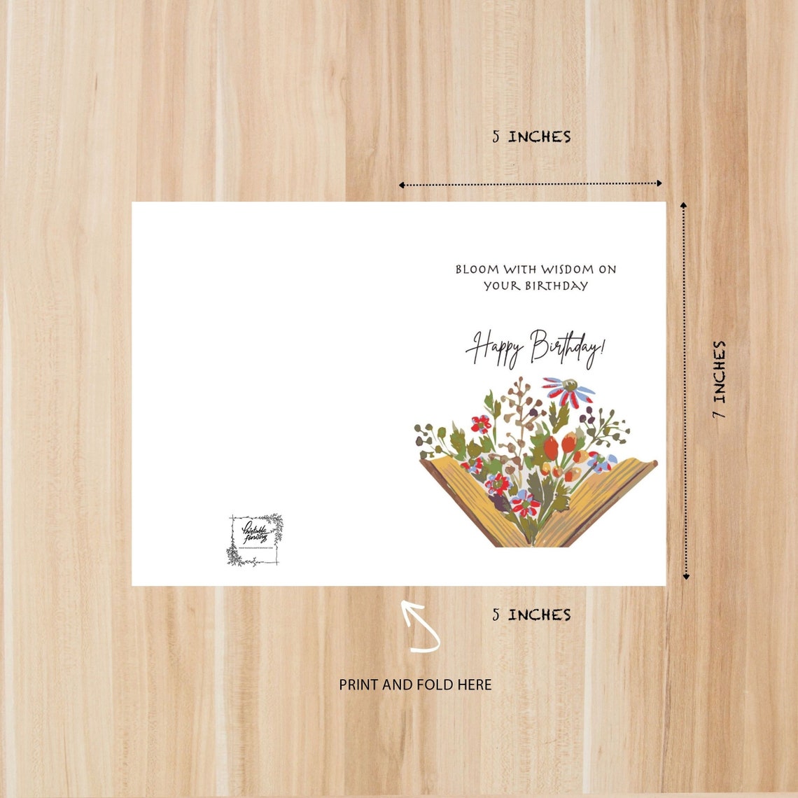 Printable Birthday Card, Digital Download, Digital Print, Printable ...