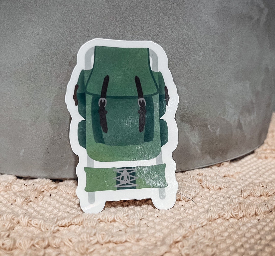 Hiking Backpack Mountain Forest Military Sticker Vinyl Waterproof Matte ...