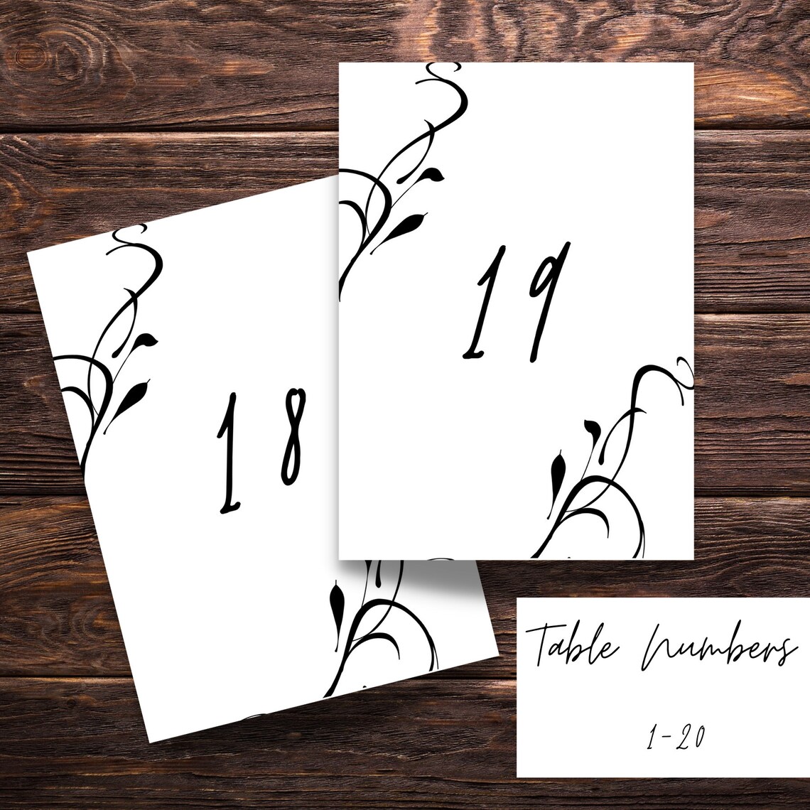 Simple Canva Editable Table Numbers - Etsy