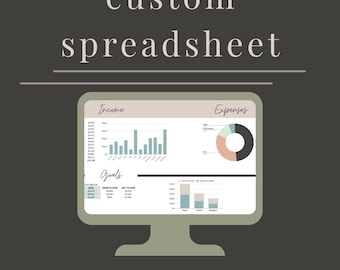 Custom Made Excel & Google Sheets Spreadsheet. Made to Order Personal ...