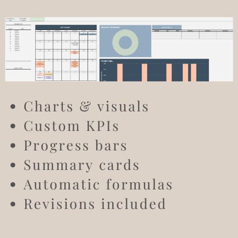 Custom KPI Dashboard DEPOSIT | Google Sheets or Excel | Business ...