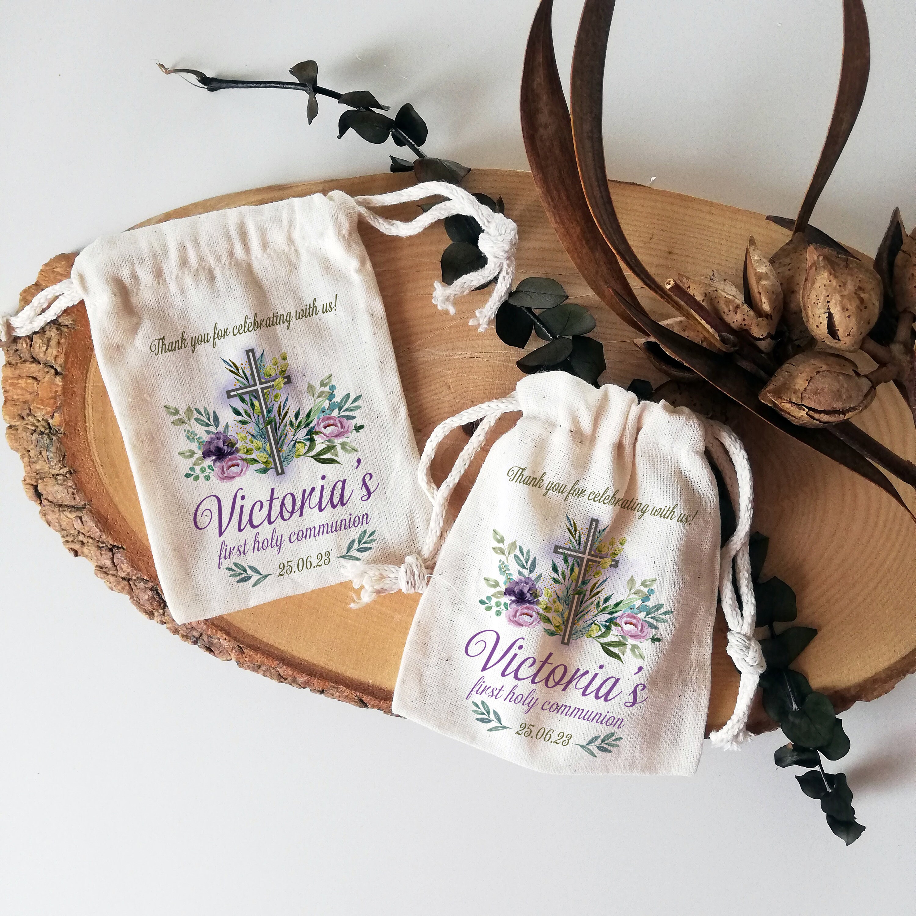 Personalized Eco Friendly Drawstring Pouch Bag | Natural Cotton Fabric ...