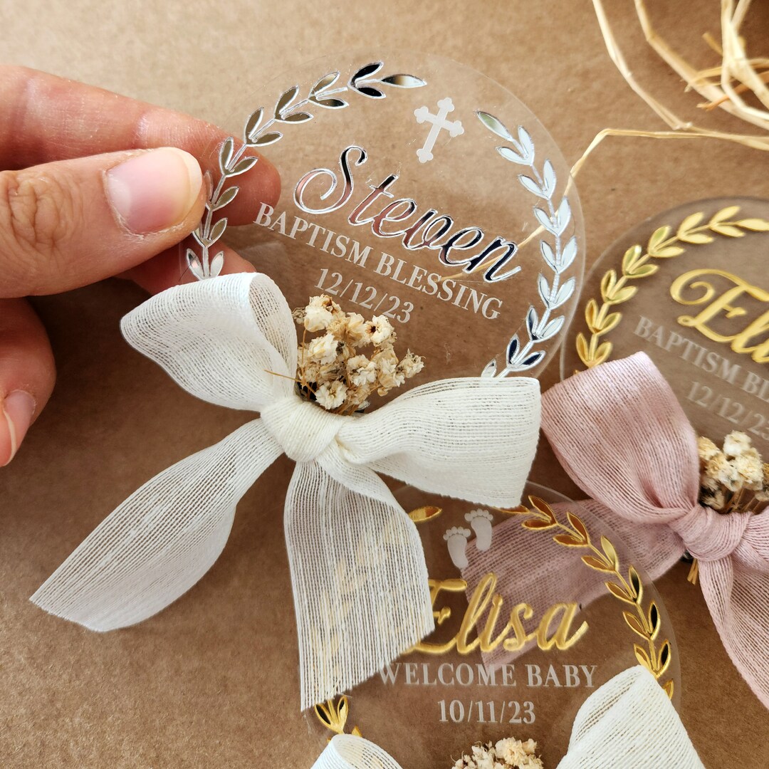 Personalized Baptism and Christening Favors | Handmade Blessing Magnets ...