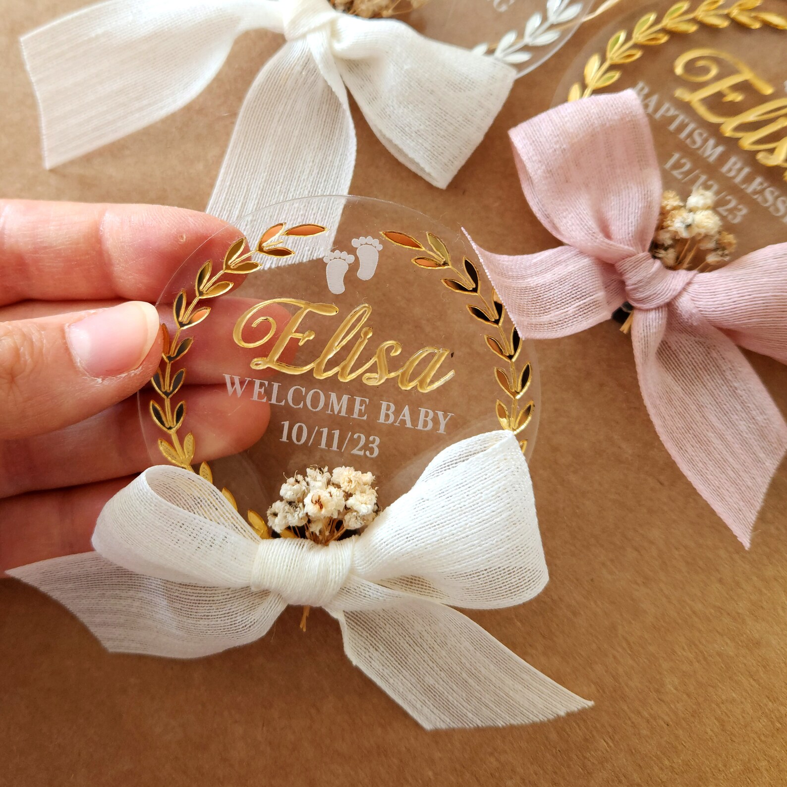 Personalized Baptism and Christening Favors | Handmade Blessing Magnets ...