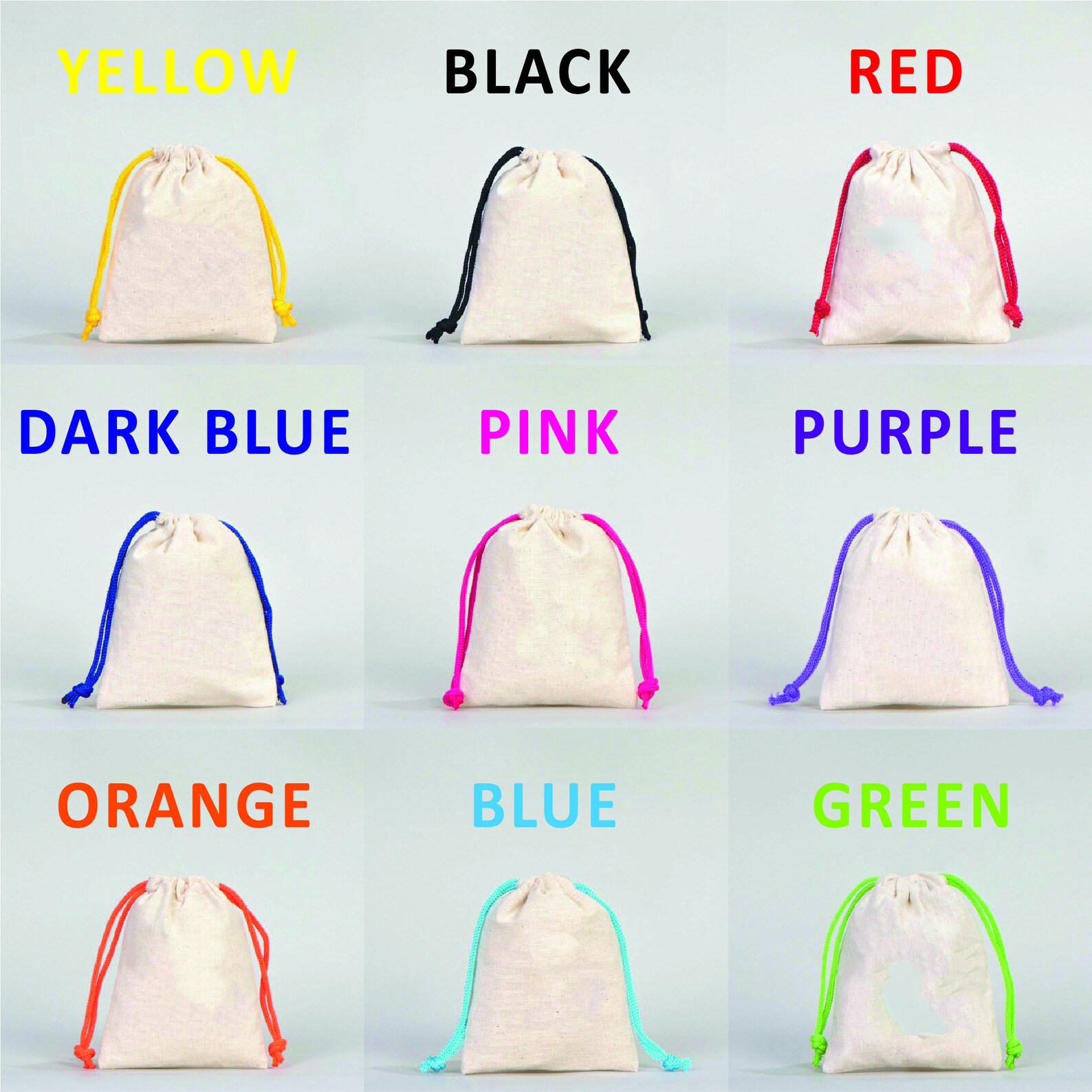 Personalized Eco Friendly Drawstring Pouch Bag | Natural Cotton Fabric ...