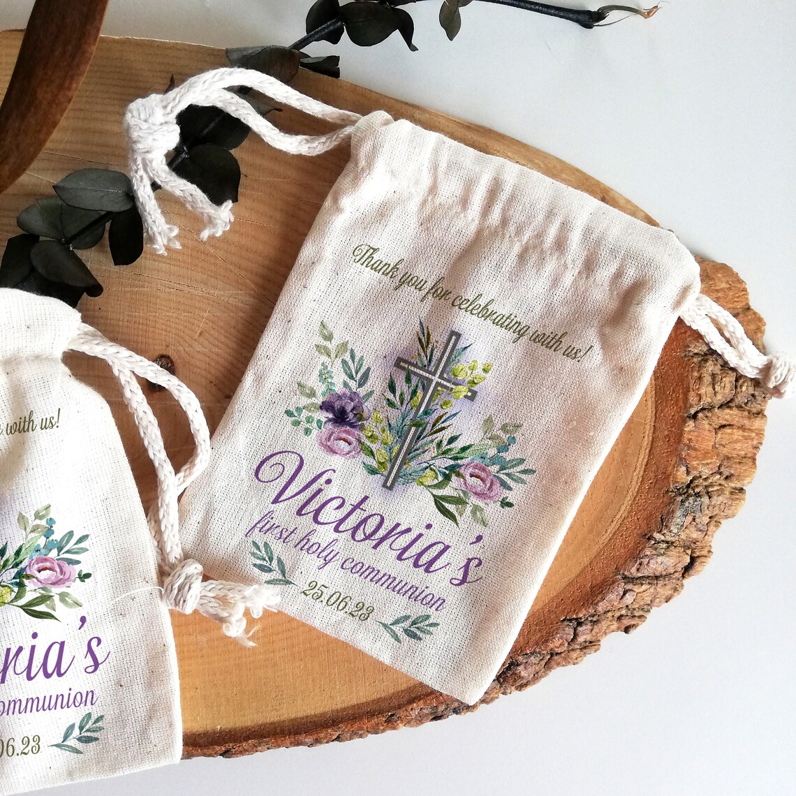 Personalized Eco Friendly Drawstring Pouch Bag | Natural Cotton Fabric ...
