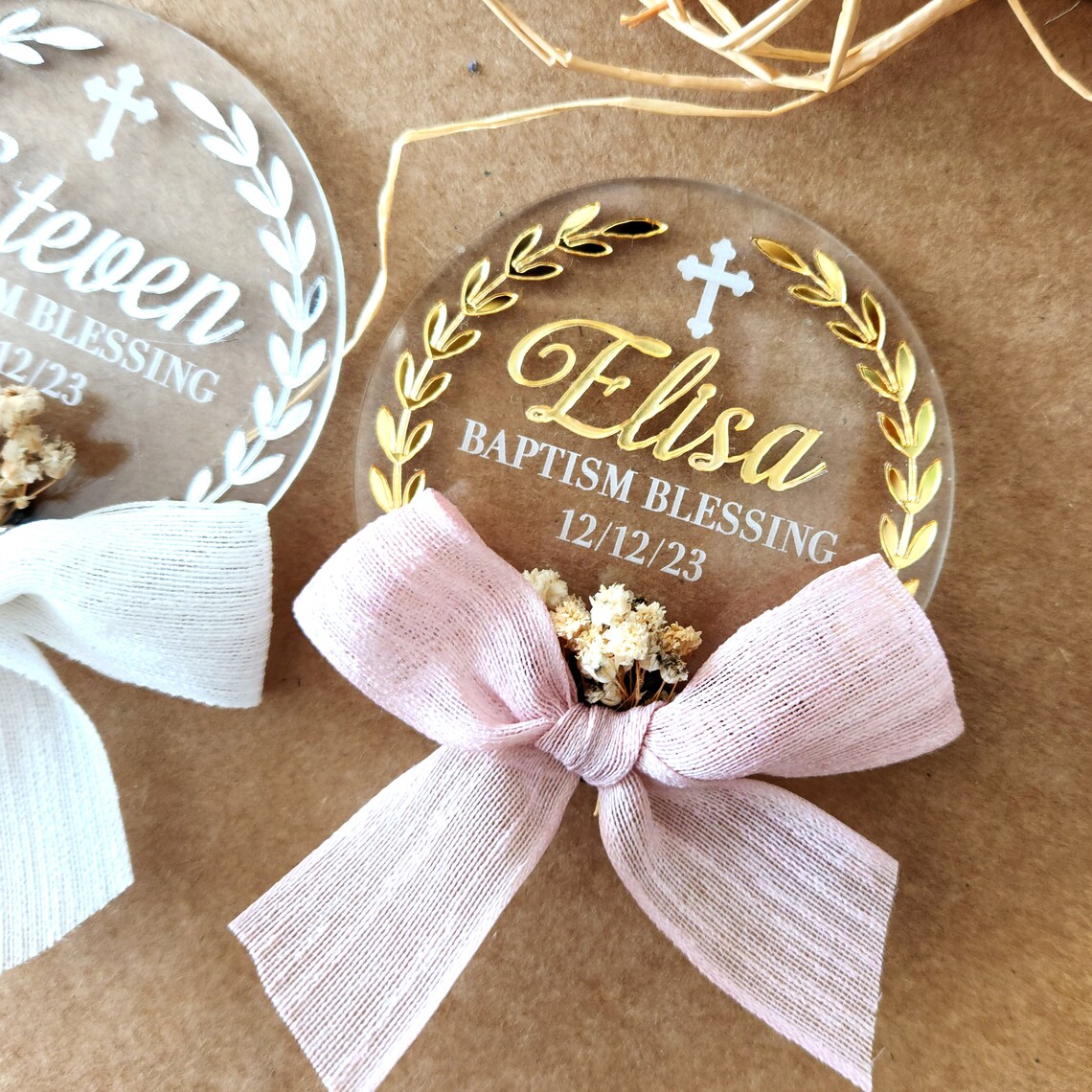 Personalized Baptism and Christening Favors | Handmade Blessing Magnets ...