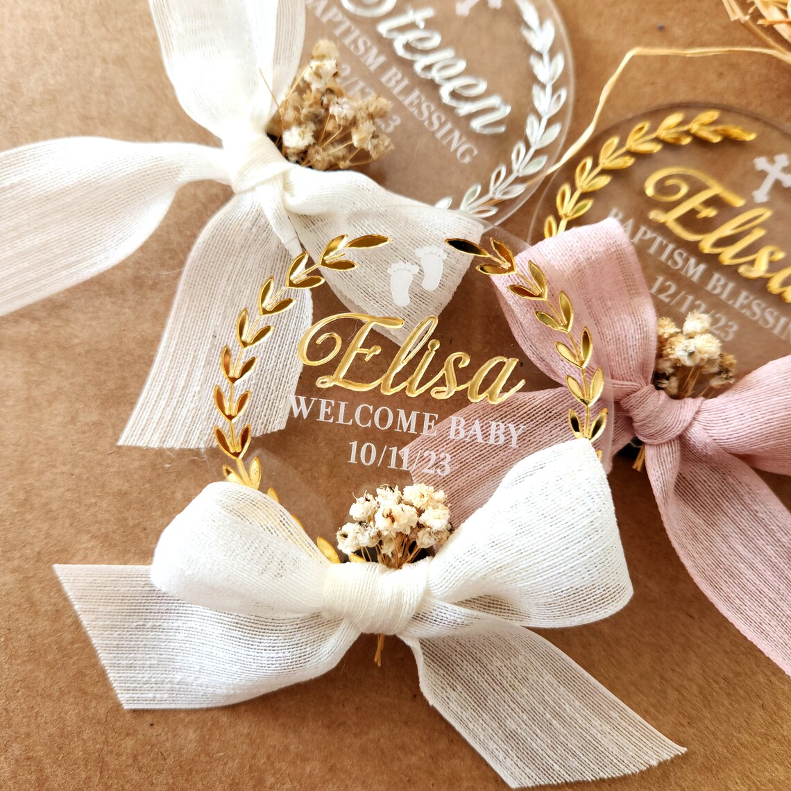 Personalized Baptism and Christening Favors | Handmade Blessing Magnets ...