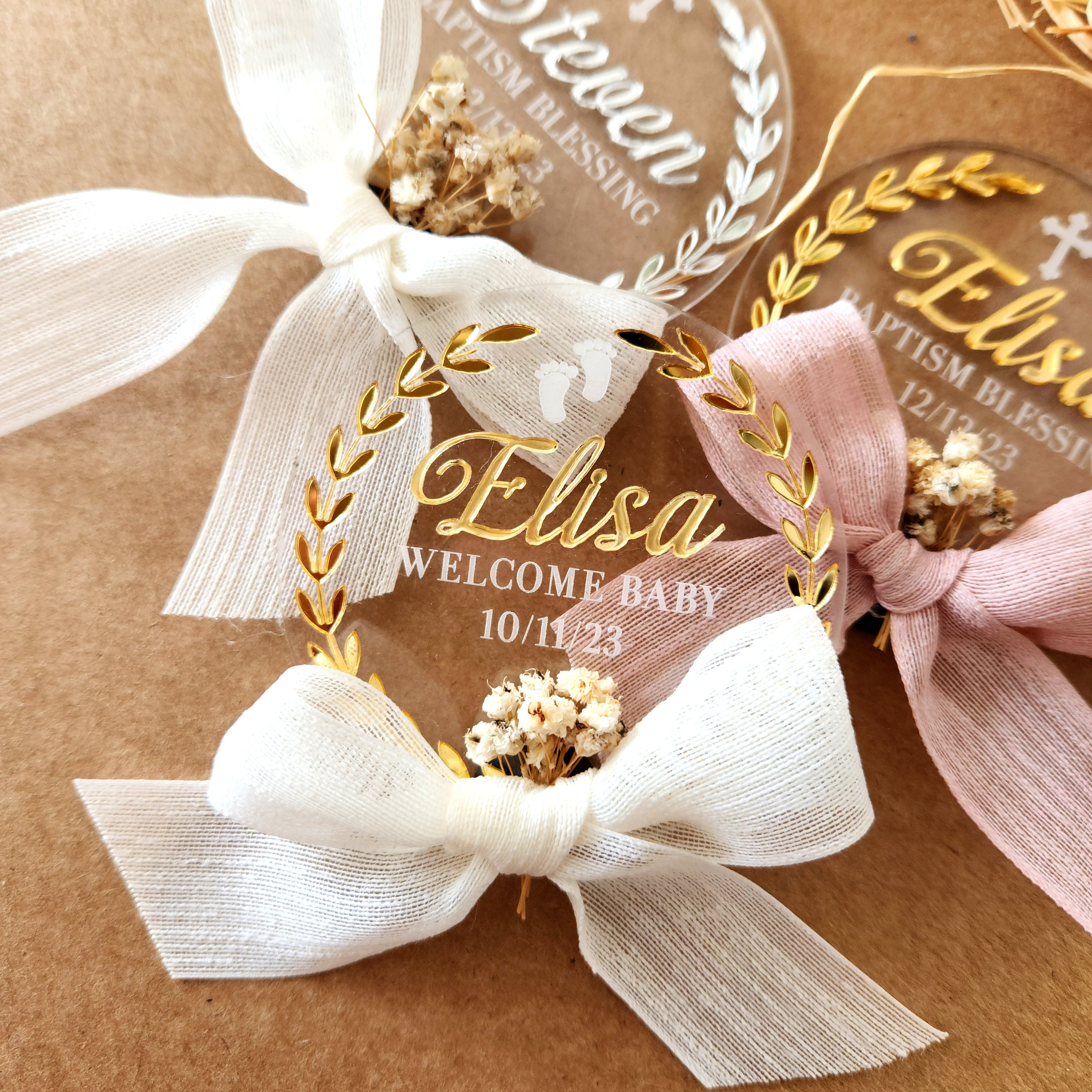 Personalized Baptism and Christening Favors | Handmade Blessing Magnets ...