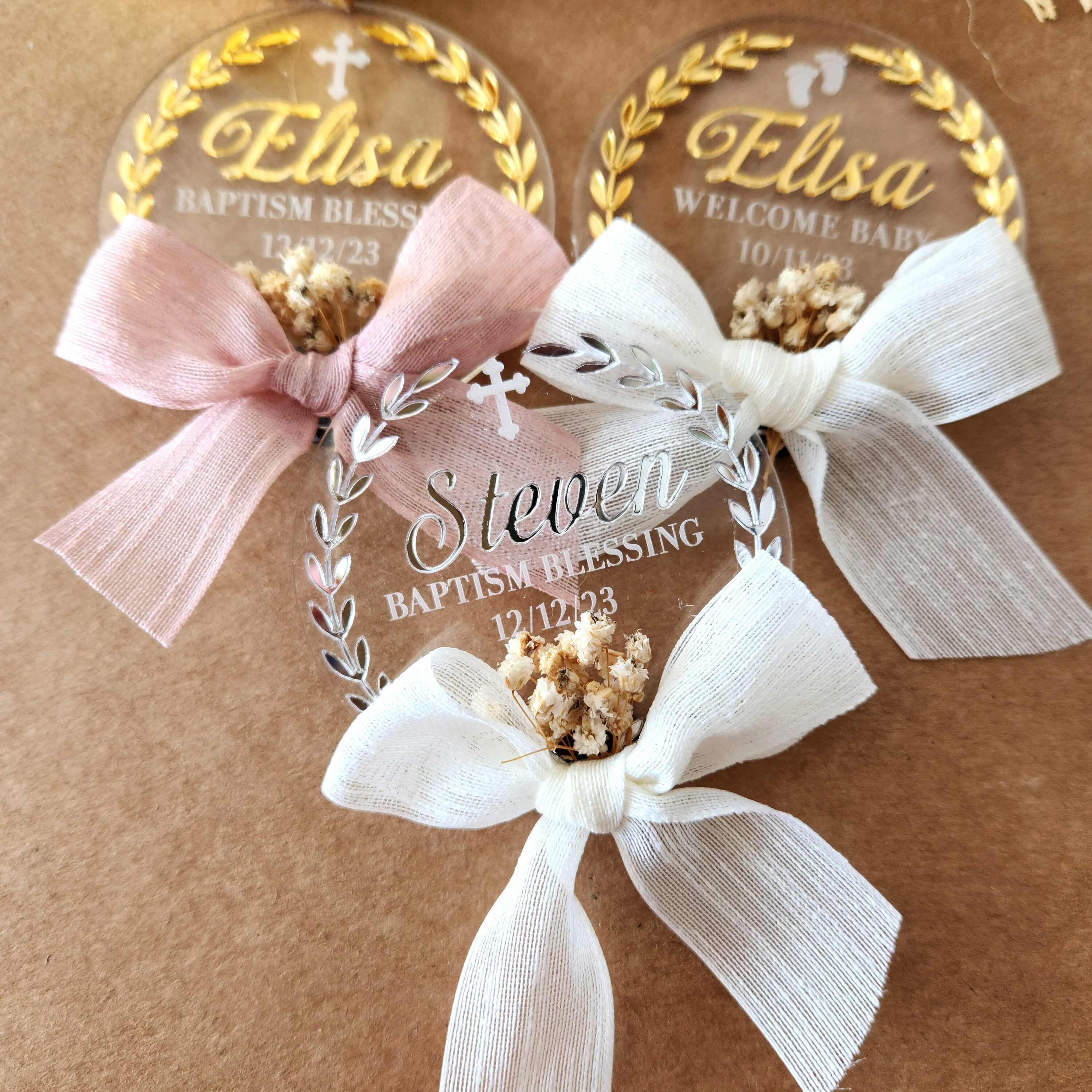 Personalized Baptism and Christening Favors | Handmade Blessing Magnets ...