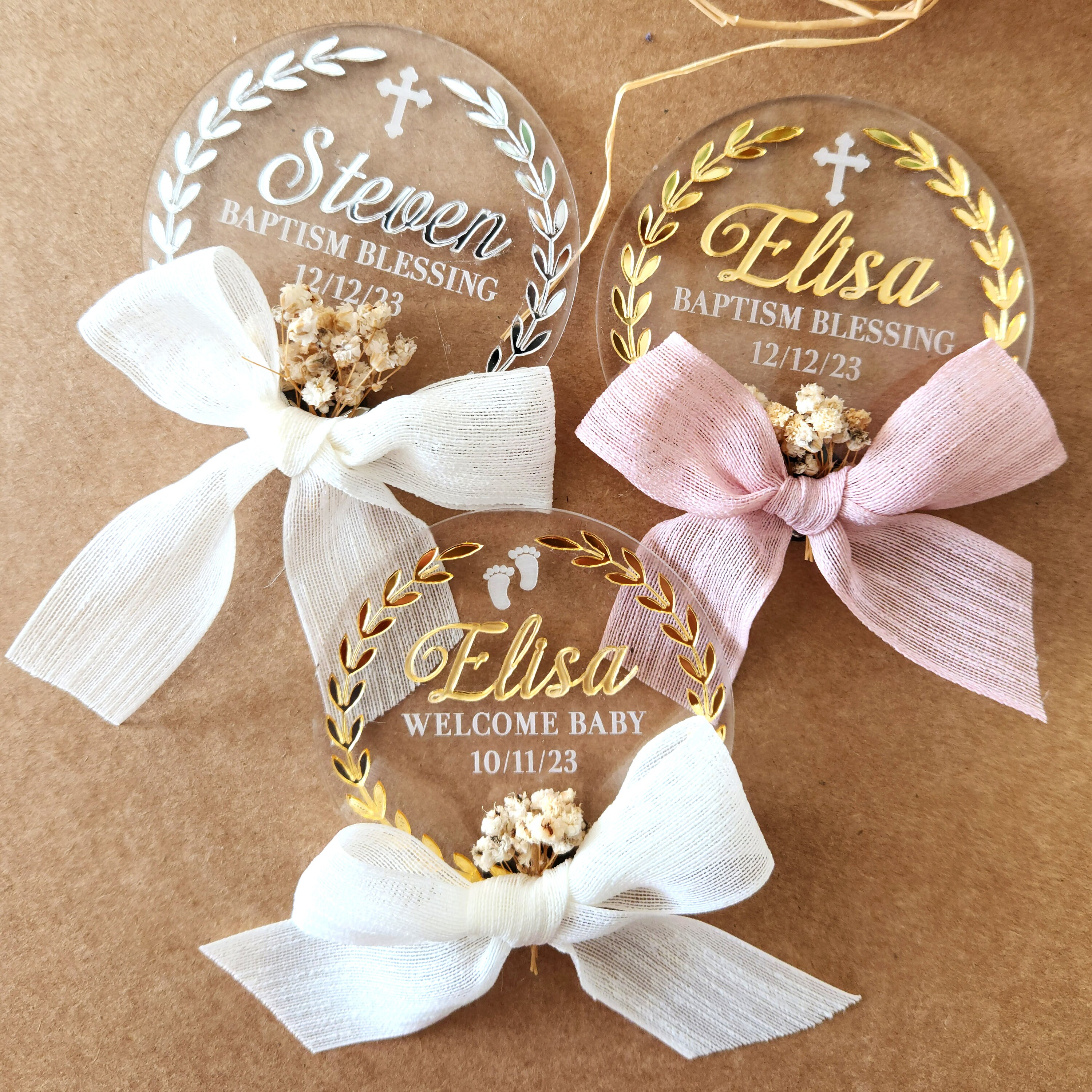 Personalized Baptism and Christening Favors | Handmade Blessing Magnets ...