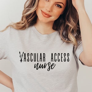 Vascular Access Nurse Shirt, VAT Team Nurse Shirt, Minimalist ...