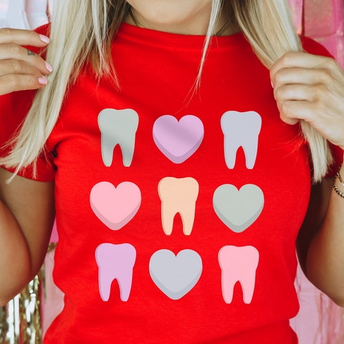 Valentine's Day Tooth Shirt Dental Hygienist Shirt - Etsy