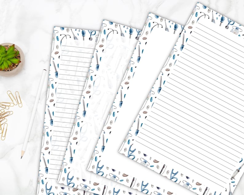 Medical Printable Stationary Paper, Doctor Nurse RN Aesthetic ...