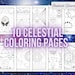Celestial Coloring Pages Digital Download Moon Phases Sun Stars ...
