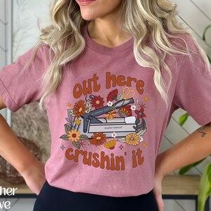 Med Tech Shirt, Fall Floral Medication Aide Shirt, Out Here Crushin' It ...