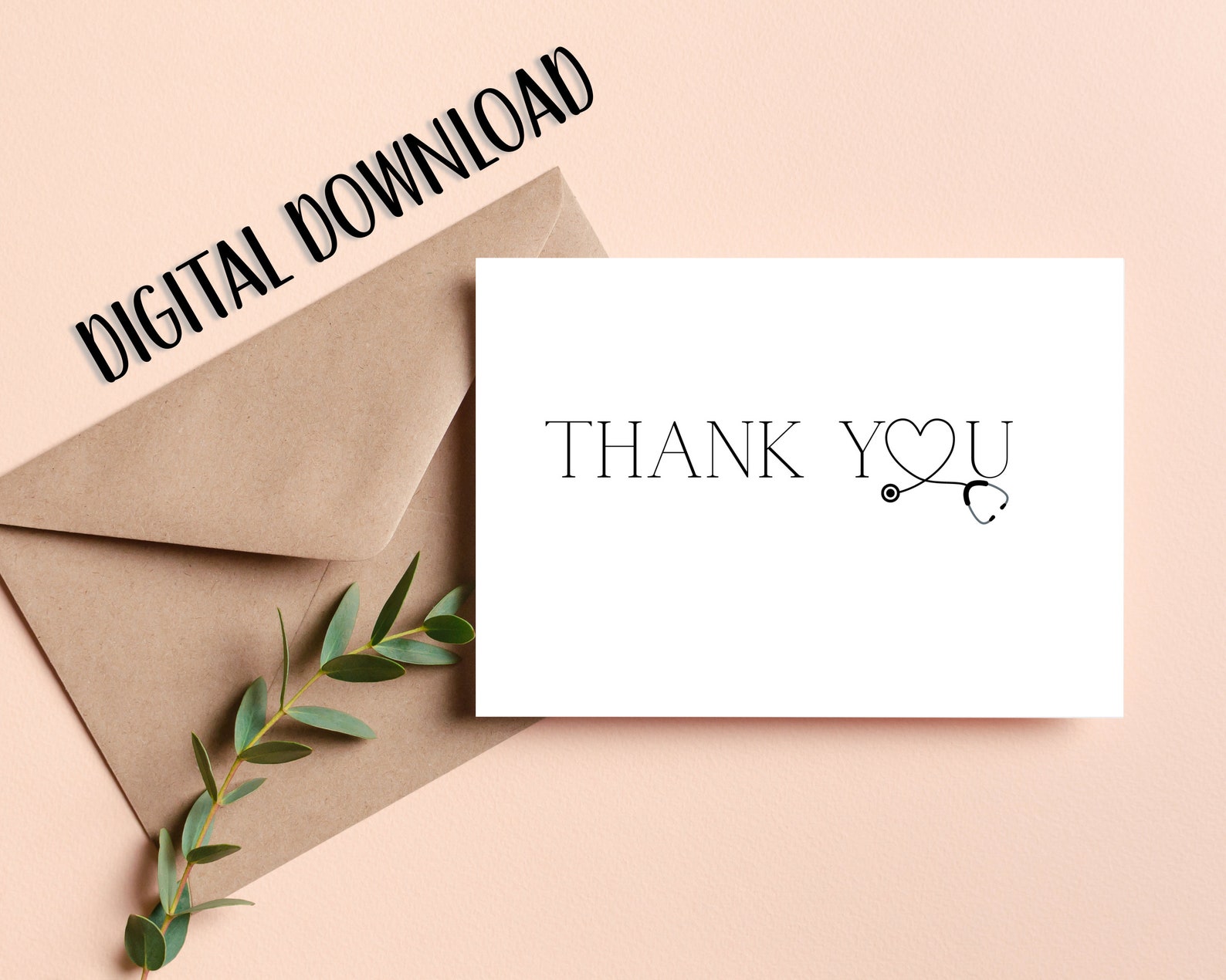 Simple Thank You Medical Professional Printable Card, Thank You Nurse ...