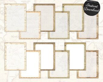 World Map Stationary - Etsy