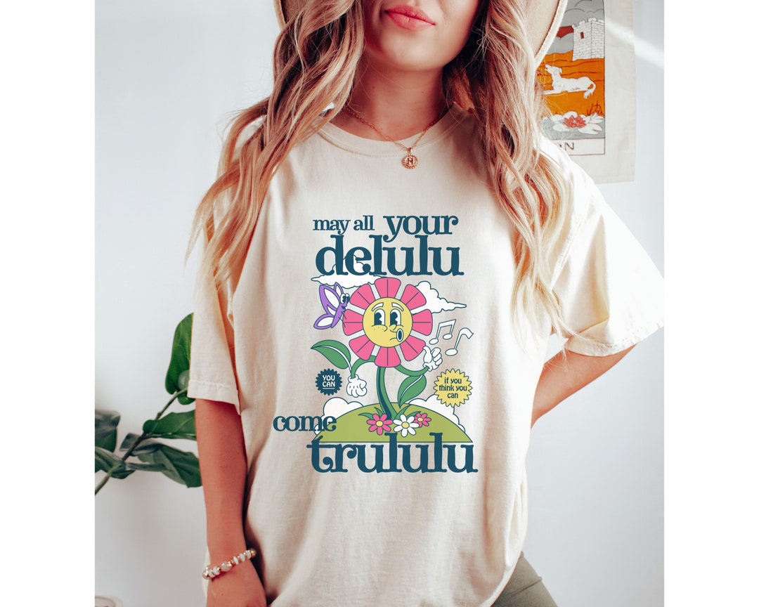 Retro Delusional Shirt, Comfort Colors® Delulu Shirt, Funny Mental ...