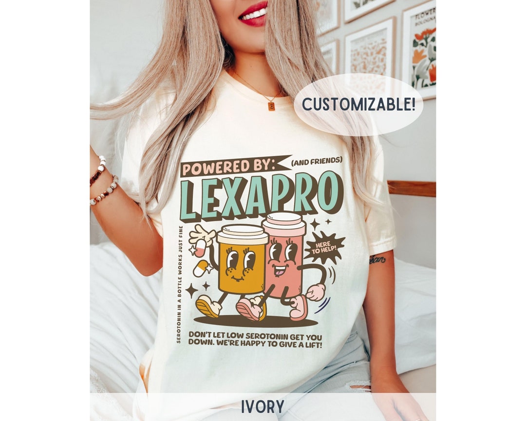 Retro Lexapro Shirt, Powered by Lexapro Shirt, Depression Shirt ...