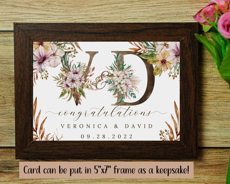 Personalized Printable Congratulations on Your Marriage Card - Etsy