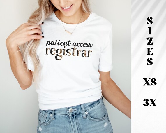Patient Access Registrar Shirt Cute Cheetah Print Patient - Etsy