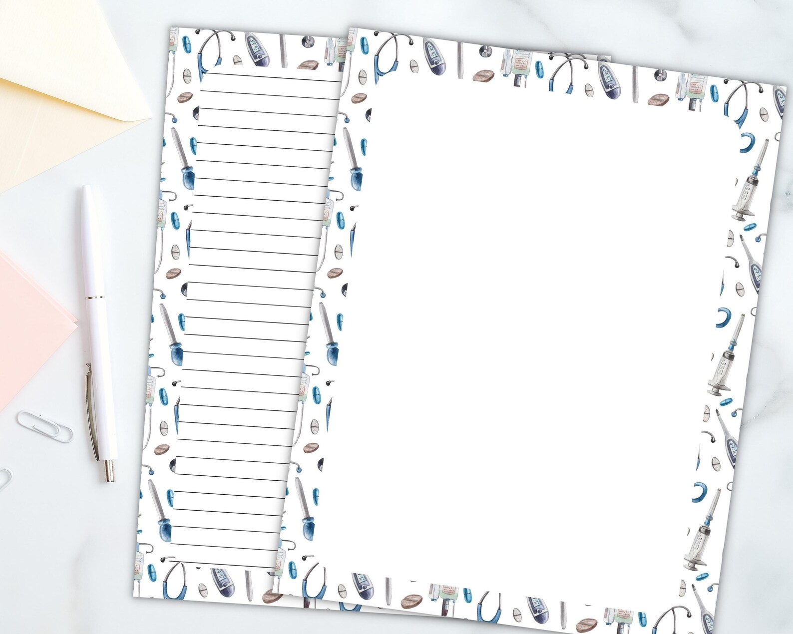 Medical Printable Stationary Paper Doctor Nurse RN Aesthetic | Etsy