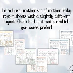 Postpartum Nursing Report Sheet Printable, Mom Baby Couplet Care ...