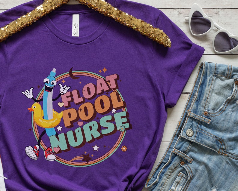 Retro Nurse Shirt Float Pool Nurse Tee Funny Registered - Etsy