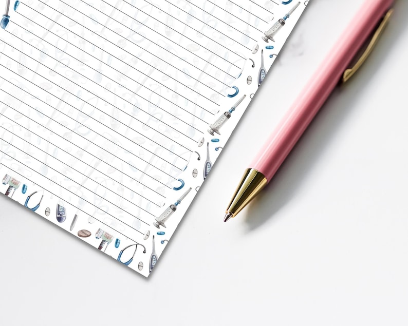 Medical Printable Stationary Paper, Doctor Nurse RN Aesthetic ...
