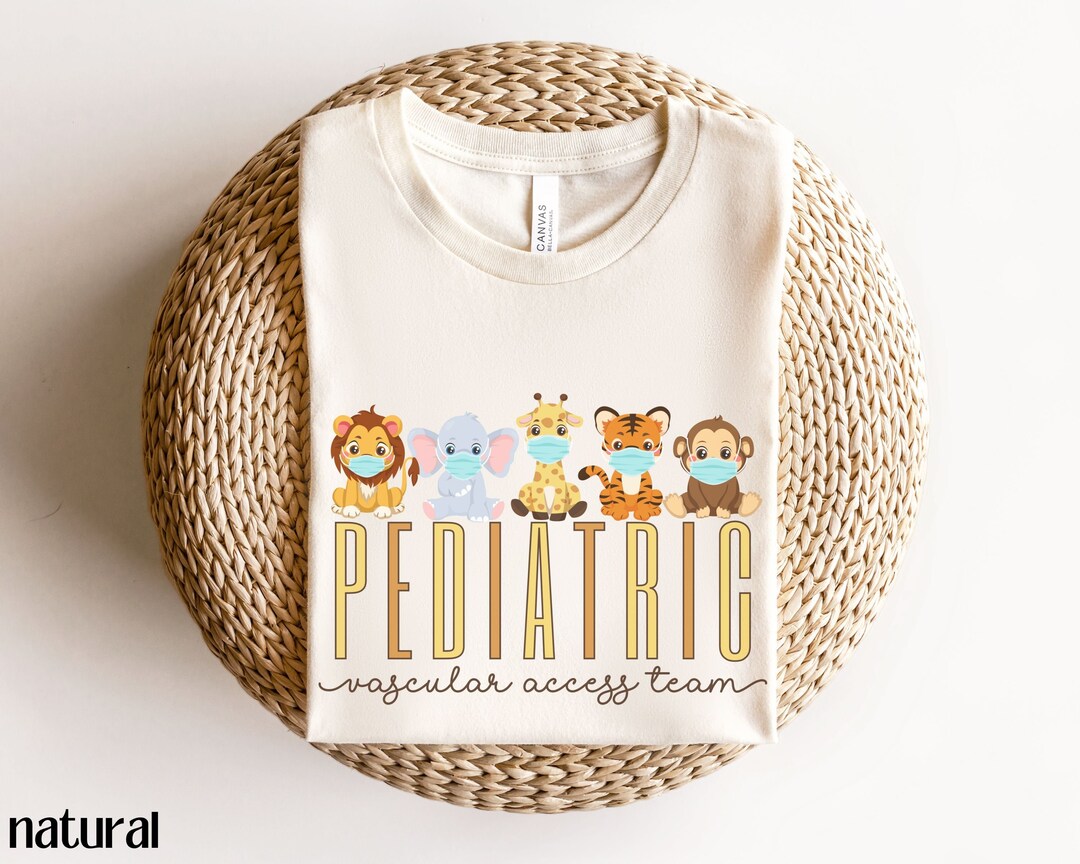 Pediatric Vascular Access Team Shirt, Peds VAT Team Shirt, Cute Safari ...
